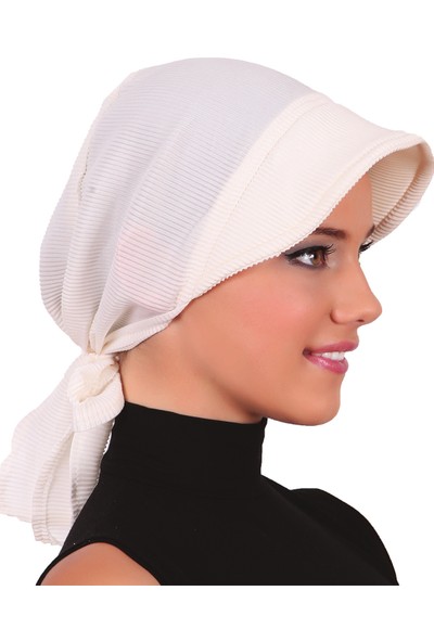 Fidan Bone Plise Şapka Krem Hazır Türban Tesettür Bone Fidan Bone Plise Şapka Krem Hazır Türban Tesettür Bone