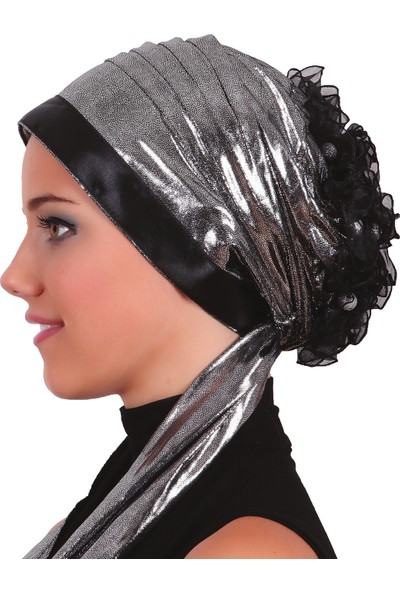 Fidan Lame Bağlama Gümüş Tesettür Bone Fidan Lame Bağlama Gümüş Tesettür Bone