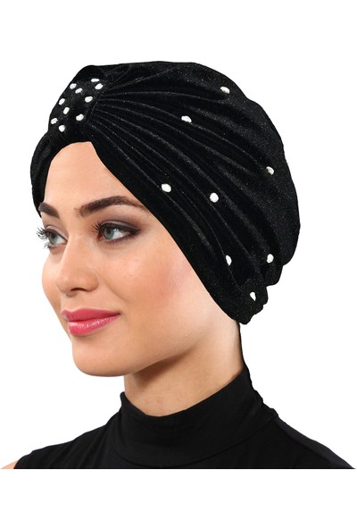 Fidan Bone Kadife Swarovski Işlemeli Siyah Hazır Türban Tesettür Bone Fidan Bone Kadife Swarovski Işlemeli Siyah Hazır Türban Tesettür Bone