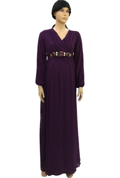 Entarim Şifon Hamile Baby Shower Elbise 6002Emor Entarim Şifon Hamile Baby Shower Elbise 6002Emor