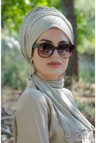 Aişe Tesettür Taş Rengi Atkılı Bone Aişe Tesettür Taş Rengi Atkılı Bone