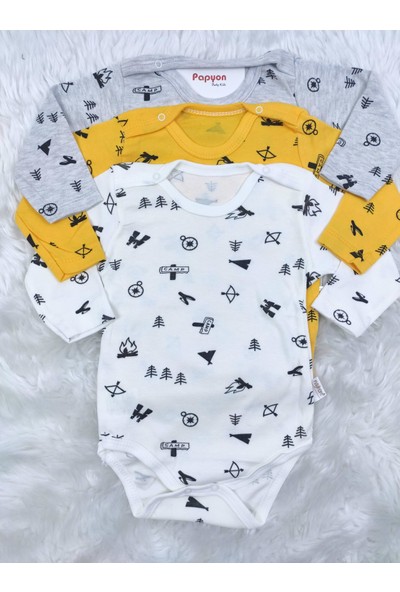 Papyon Baby Kids Nayinom Kamp Desenli Erkek Bebek Çocuk Uzun Kol 3lü Zıbın Body Çıtçıtlı Badi Set Papyon Baby Kids Nayinom Kamp Desenli Erkek Bebek Çocuk Uzun Kol 3lü Zıbın Body Çıtçıtlı Badi Set
