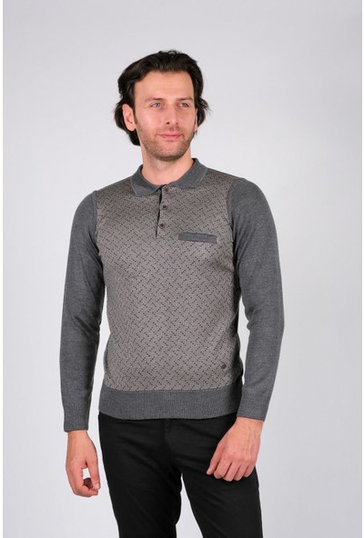 Çizgi Triko Erkek Polo Yaka Desenli Kol ve Bel Lastikli Kışlık Dokuma Triko Kazak Çelik Örgü Çizgi Triko Erkek Polo Yaka Desenli Kol ve Bel Lastikli Kışlık Dokuma Triko Kazak Çelik Örgü