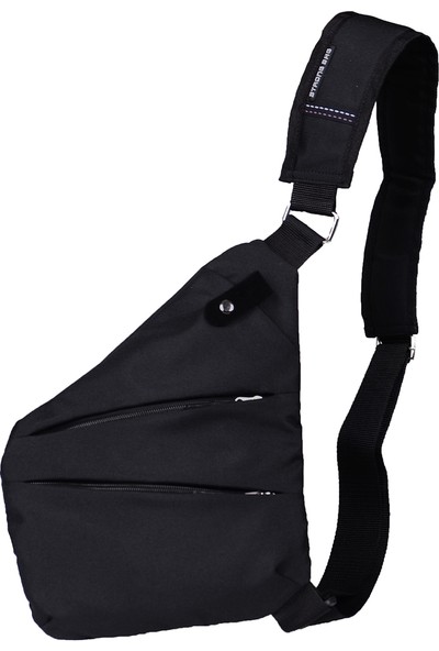 Strong Siyah Tek Omuz Çapraz Askılı Göğüs ve Sırt Çantası,body Bag Çanta