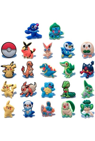 Schulzz PK07 22 Adet Pokemon Crocs Jibbitz Terlik Süsleri Schulzz PK07 22 Adet Pokemon Crocs Jibbitz Terlik Süsleri