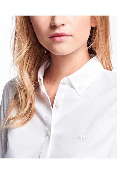 Brooks Brothers Kadın Beyaz Non-Iron Gömlek