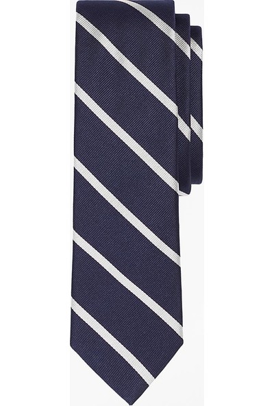 Brooks Brothers Erkek Repp Lacivert/Beyaz Kravat Brooks Brothers Erkek Repp Lacivert/Beyaz Kravat