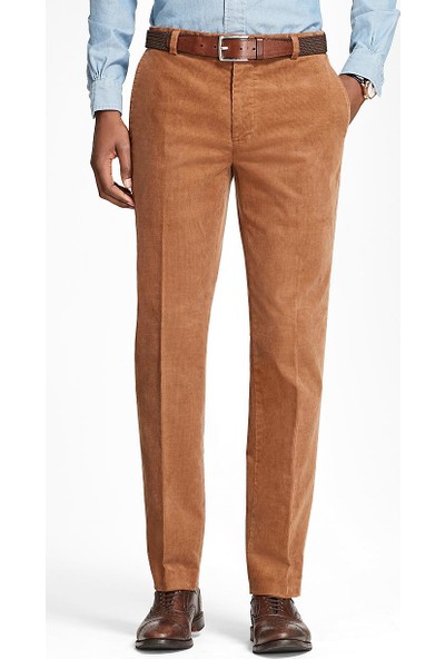 Brooks Brothers Erkek Taba Kadife Pantolon