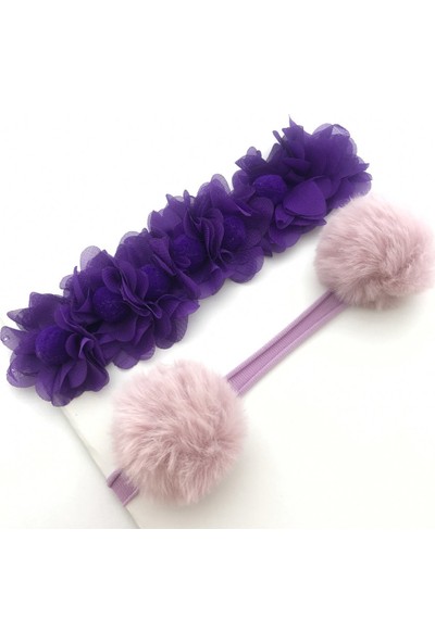 Pampiki Bebek Ponpon Saç Bandı Seti PMPKM9004 Pampiki Bebek Ponpon Saç Bandı Seti PMPKM9004