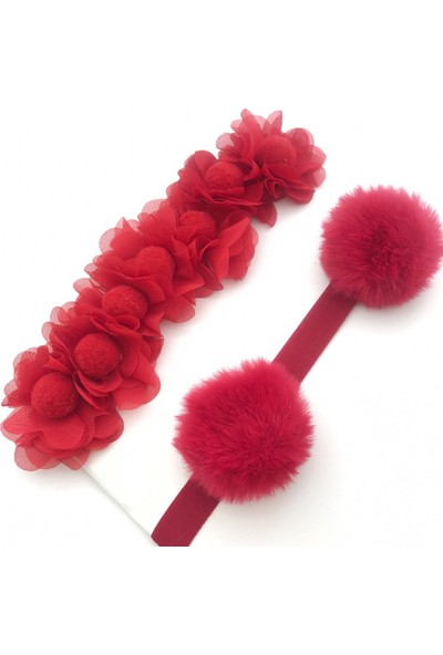 Pampiki Bebek Ponpon Saç Bandı Seti PMPKM9046 Pampiki Bebek Ponpon Saç Bandı Seti PMPKM9046