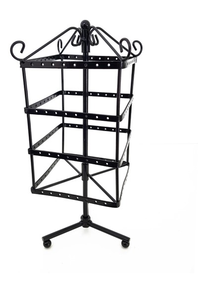Chavin Siyah Metal 4 Katlı Dönen Kadın Küpe Standı Dekor Chavin Siyah Metal 4 Katlı Dönen Kadın Küpe Standı Dekor