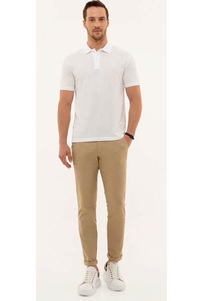 Pierre Cardin Erkek Camel Slim Fit Chino Pantolon 50225521-VR015 Pierre Cardin Erkek Camel Slim Fit Chino Pantolon 50225521-VR015