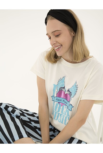 Pierre Cardin Kadın Ekru Pijama Takım 50234444-690