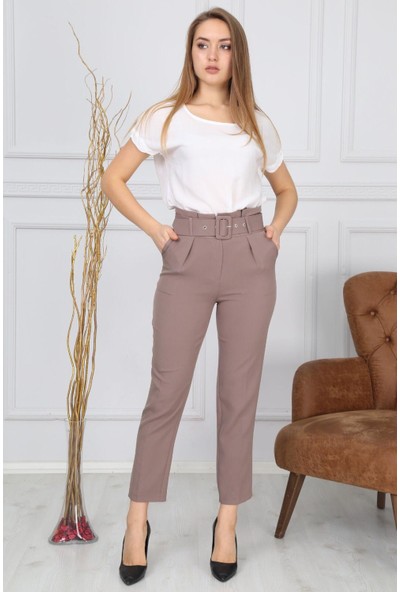 Bluence Beli Kemerli Lila Kumaş Pantolon 38 Bluence Beli Kemerli Lila Kumaş Pantolon 38