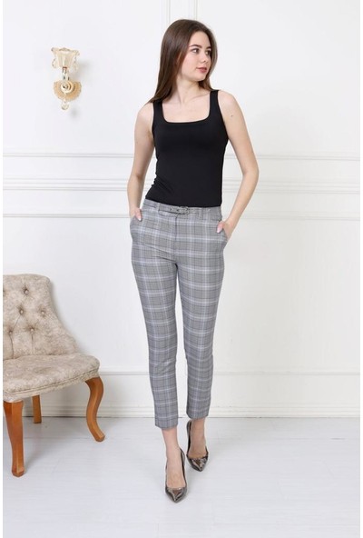 Bluence Dar Paçalı Ekose Kumaş Pantolon 36 Bluence Dar Paçalı Ekose Kumaş Pantolon 36