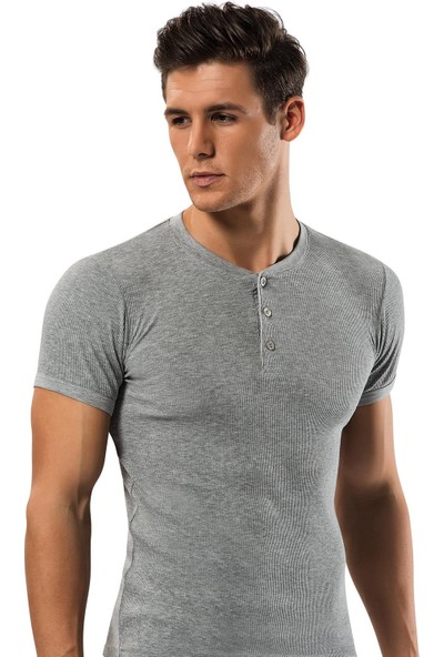 Erdem 1125 2'li Paket Fitilli Düğmeli Erkek Tshirt Fanila Erdem 1125 2'li Paket Fitilli Düğmeli Erkek Tshirt Fanila