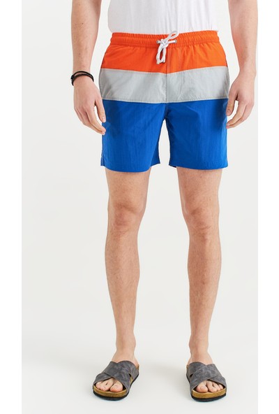 Avva Erkek Turuncu Parçalı Deniz Şortu A01Y3803
