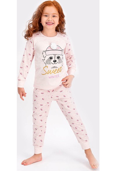 Roly Poly Pembemelanj Sweet Winter Kız Çocuk Pijama Takımı
