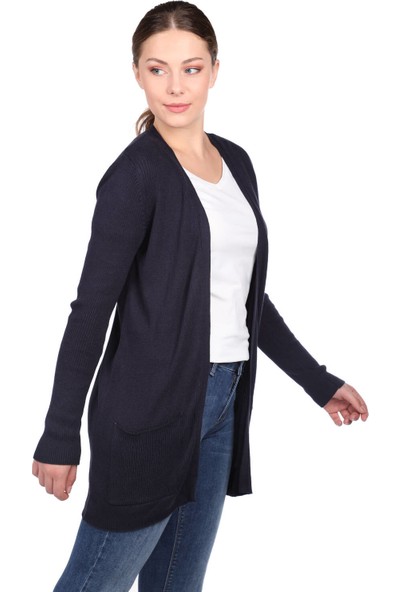 Markapia Woman Uzun Kollu Cepli Triko Hırka