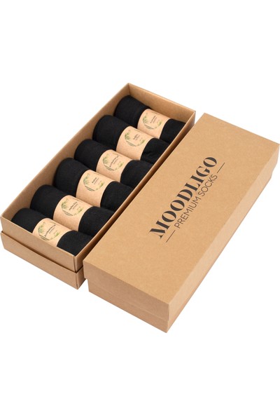 MOODLIGO Premium 6'lı Siyah Bambu Çorap MOODLIGO Premium 6'lı Siyah Bambu Çorap