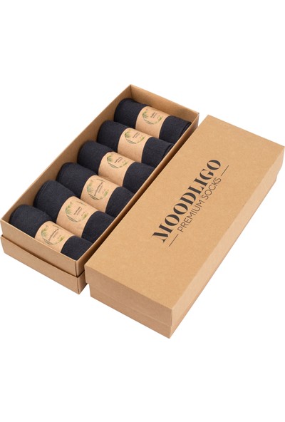 MOODLIGO Premium 6'lı Füme Bambu Çorap MOODLIGO Premium 6'lı Füme Bambu Çorap