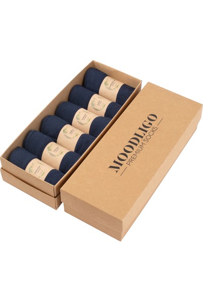 MOODLIGO Premium 6'lı Lacivert Bambu Çorap MOODLIGO Premium 6'lı Lacivert Bambu Çorap