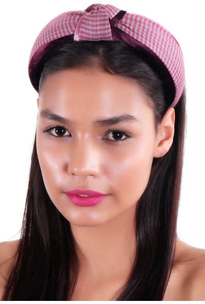 Hahai Accessories Kadın Geniş Band Pötikareli Düğümlü Taç