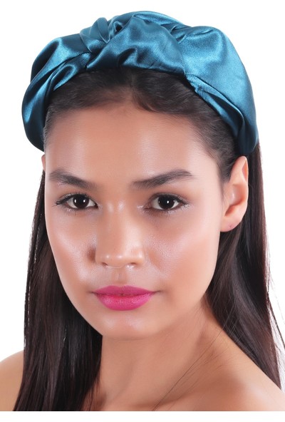 Hahai Accessories Kadın Geniş Band Dökümlü Saten Taç