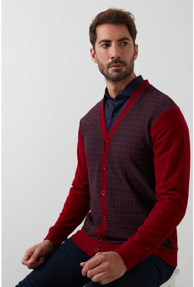 Buratti V Yaka Düğmeli Pamuklu Hırka Erkek HIRKA 456221