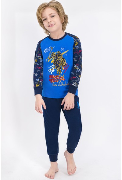 U.S. Polo Assn Lisanslı Mavi Erkek Çocuk Pijama Takımı U.S. Polo Assn Lisanslı Mavi Erkek Çocuk Pijama Takımı
