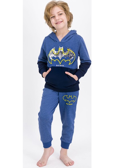 Batman Lisanslı Lacivertmelanj Erkek Çocuk Kapüşonlu Eşofman Takımı Batman Lisanslı Lacivertmelanj Erkek Çocuk Kapüşonlu Eşofman Takımı
