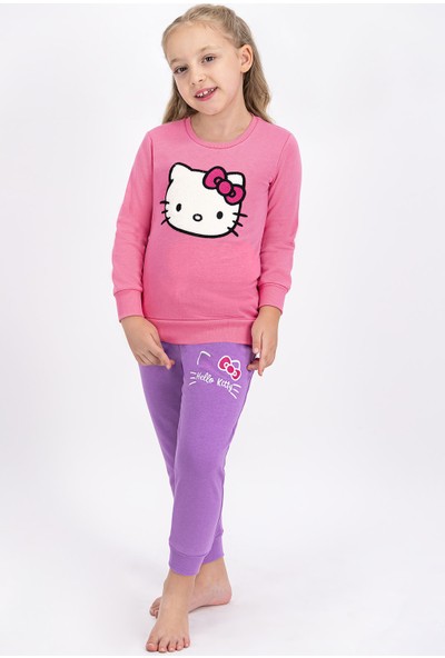 Hello Kitty Lisanslı Pembe Kız Çocuk Eşofman Takımı