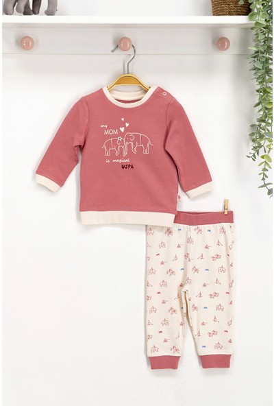 U.S. Polo Assn Lisanslı Pembe Bebek 2 Li Takım U.S. Polo Assn Lisanslı Pembe Bebek 2 Li Takım