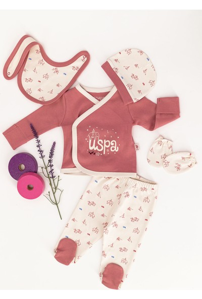 U.S. Polo Assn Lisanslı Pembe Bebek Hastane Çıkış Seti U.S. Polo Assn Lisanslı Pembe Bebek Hastane Çıkış Seti