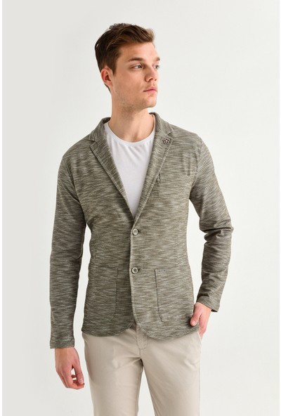 AVVA Erkek Vizon Mono Yaka Jakarlı Slim Fit Torba Cepli Ceket A01Y4101 AVVA Erkek Vizon Mono Yaka Jakarlı Slim Fit Torba Cepli Ceket A01Y4101