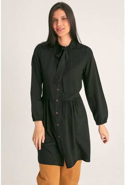 FullaModa Kadın Önü Düğmeli Tunik