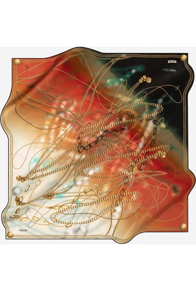 Aker İpek Tivil Eşarp 90X90 8059713-911 Aker İpek Tivil Eşarp 90X90 8059713-911