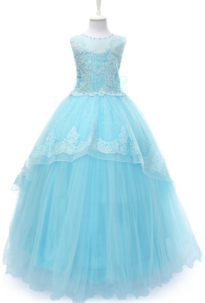 Mileny Güpür Detaylı Kız Çocuk Gelinlik Abiye