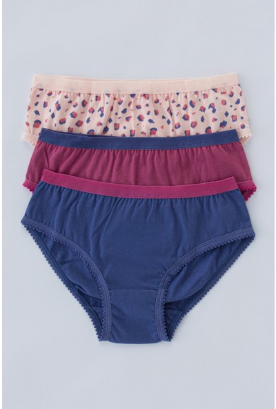 Penti Çok Renkli Teen Leopard 3lü Slip Külot