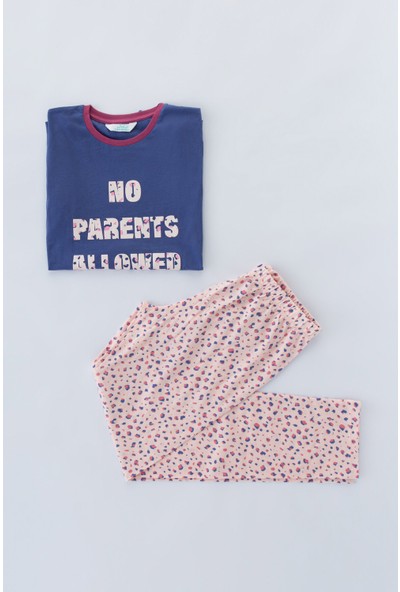 Penti Lacivert - Pembe Teen Leopard 2li Pijama Takımı Penti Lacivert - Pembe Teen Leopard 2li Pijama Takımı
