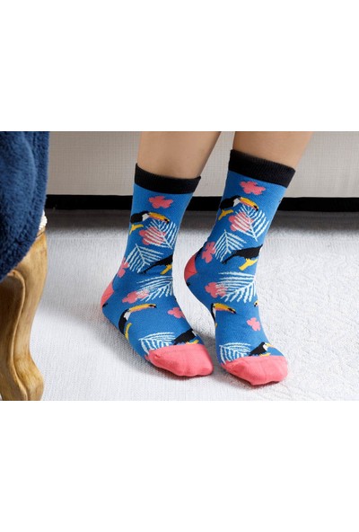 English Home Toucan Pamuk Çorap Standart Mavi