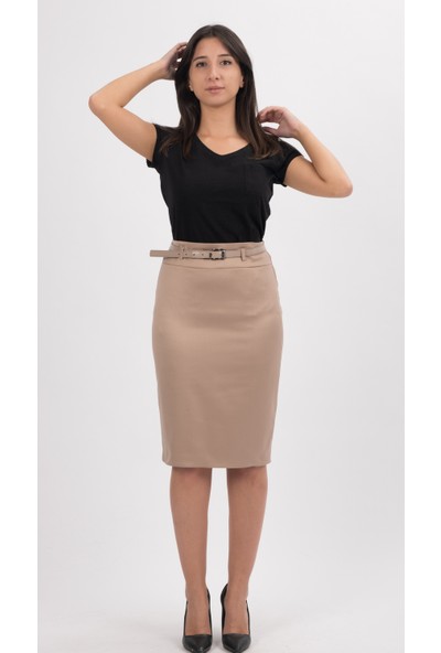 Soralline Kadın Kalem Etek 60 cm Boyunda ASTARLISoralline740 Vizon Soralline Kadın Kalem Etek 60 cm Boyunda ASTARLISoralline740 Vizon