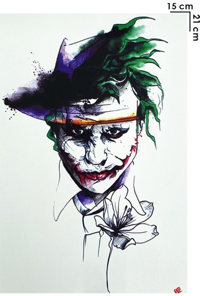 Takıştır Geçici Joker Dövme Tattoo