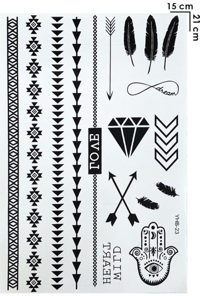 Takıştır Geçici Karışık Dövme Tattoo