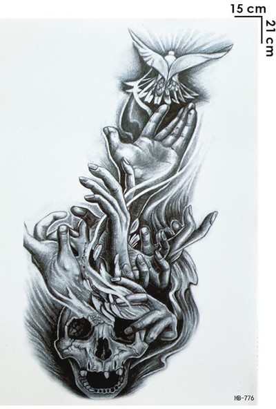 Takıştır Geçici El ve Kurukafa Dövme Tattoo