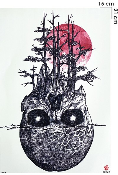 Takıştır Geçici Kurukafa Dövme Tattoo