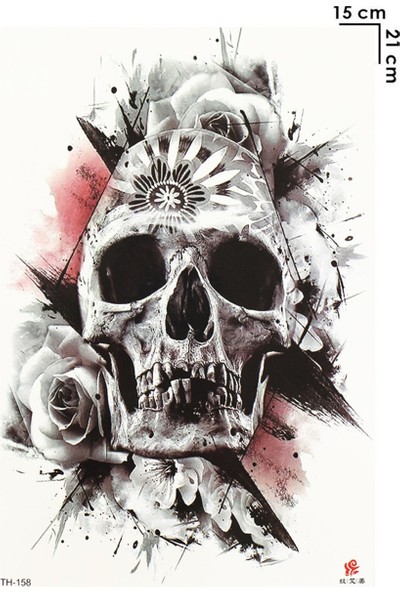 Takıştır Geçici Kurukafa Dövme Tattoo