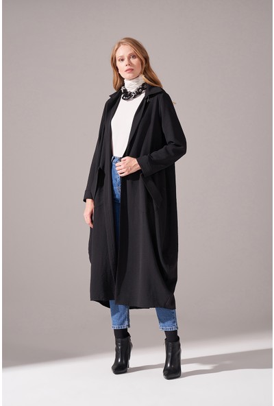 Mizalle Aerobin Kapüşonlu Kap (Siyah) Mizalle Aerobin Kapüşonlu Kap (Siyah)