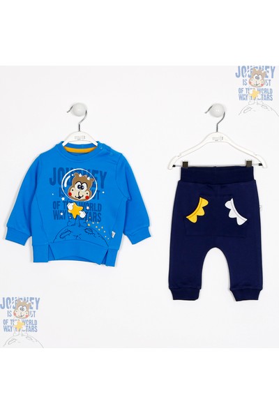 İmaj Yıldız Avcısı Bebek 2 Li Eşofman-Pijama Takım Mavi