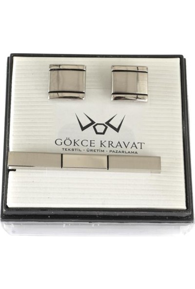 Brianze Kol Düğmesi Kravat İğnesi Set Kd-34 Brianze Kol Düğmesi Kravat İğnesi Set Kd-34